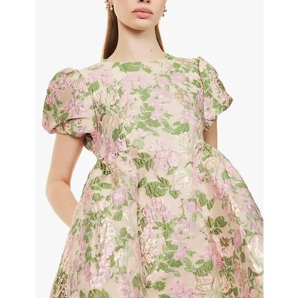 ワンピース sister jane Mountain Song Jacquard Dress Sister Jane Floral Jacquard Mini Dress - Mountain Song | Editorialist